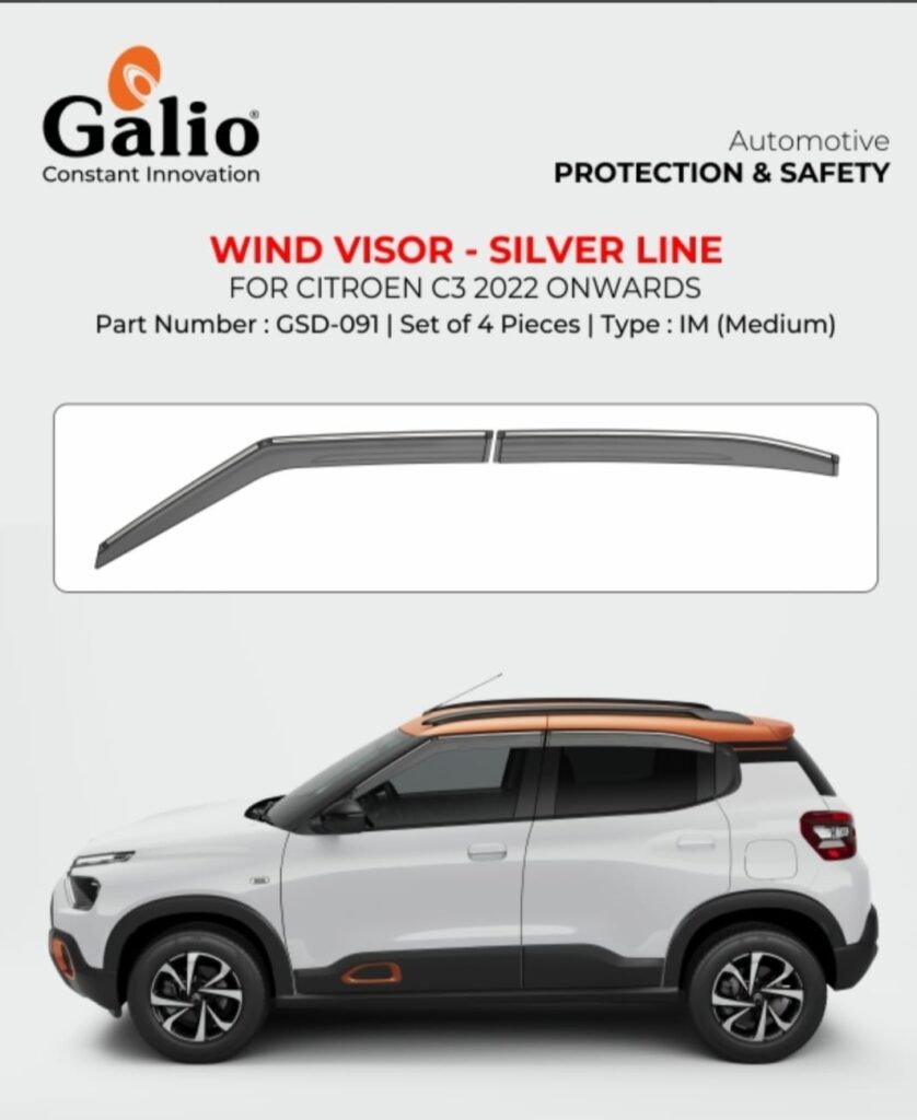 Wind Visor with Silver Line - SmartCarDecor - All car accessories